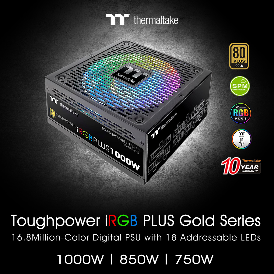 Welcome to Vmodtech.com : | Thermaltake เปิดตัวเพาวเวอร์ซัพพลาย Toughpower iRGB PLUS Gold Series ...