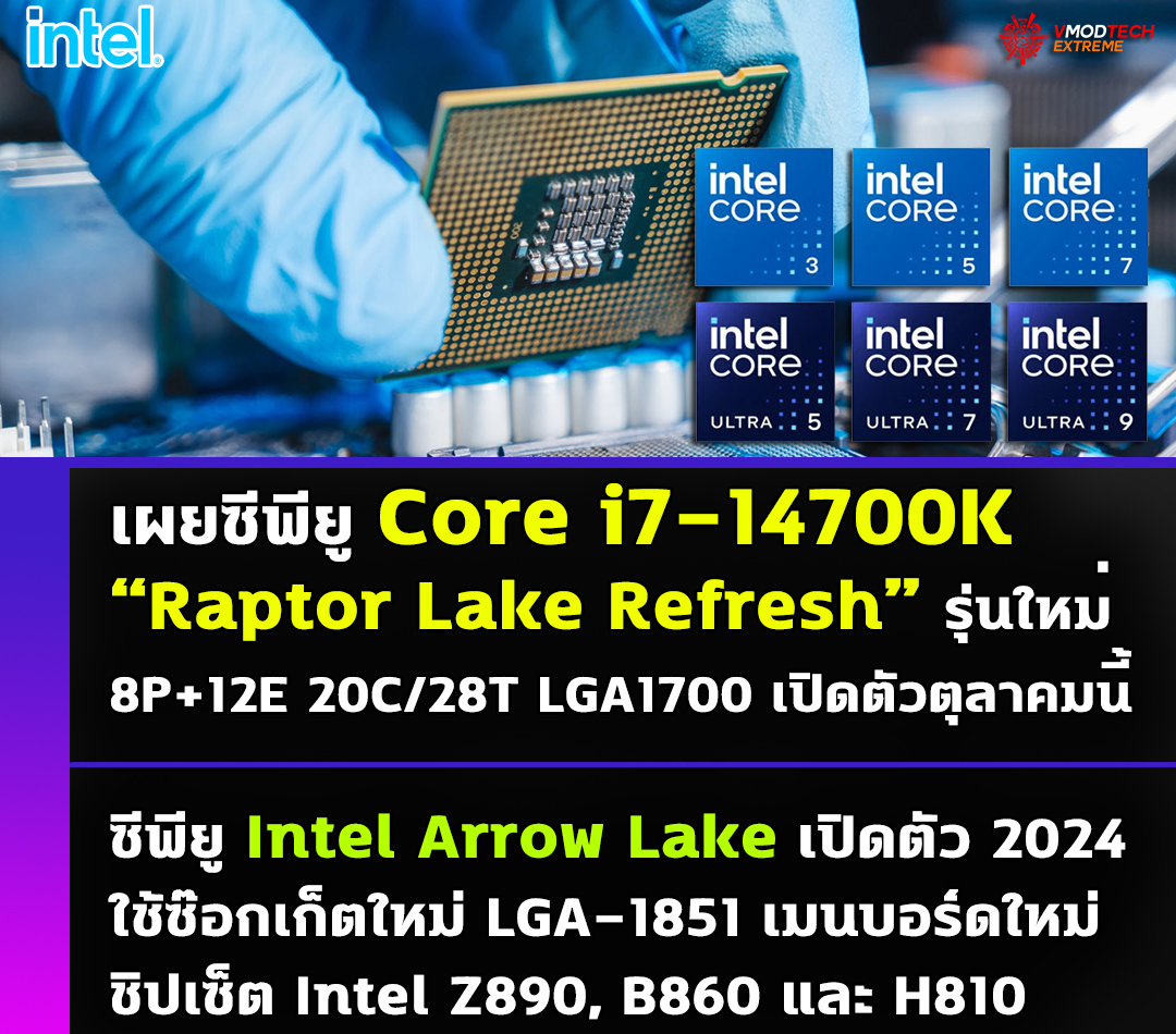 เผยซีพียู Intel 14th Gen Core “Raptor Lake Refresh” รุ่นใหม่จะเปิดตัว ... เผยซีพียู Intel 14th Gen Core “Raptor Lake Refresh” รุ่นใหม่จะเปิดตัว ...