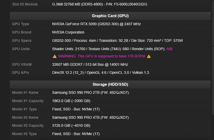 CPU-Z อัพเดทแจ้งเตือนเกี่ยวกับการ์ดจอ Nvidia GeForce RTX 50 ที่ค่า ROP หายไป | Vmodtech.com ...
