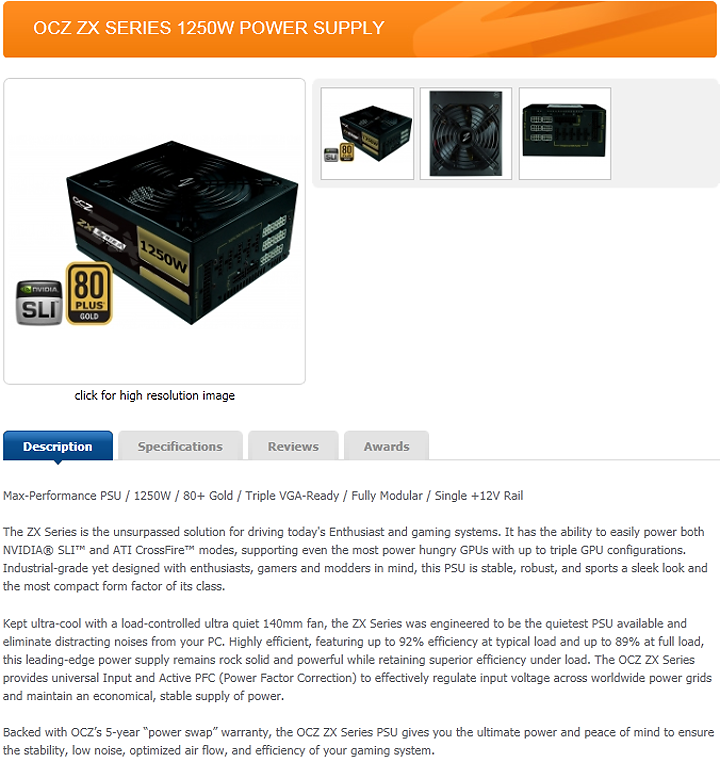 หน้าที่ 1 - OCZ ZX-Series 1250W 80+ GOLD PSU | Vmodtech.com | Review, Overclock, Hardware ...