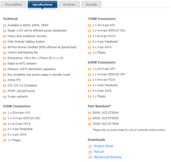 หน้าที่ 1 - OCZ ZT Series 750W 80+ Bronze Power Supply Review | Vmodtech.com | Review, Overclock ...