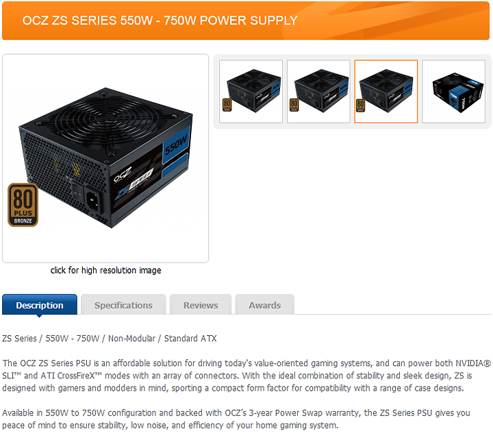 หน้าที่ 1 - OCZ ZS Series 750W 80+ Bronze Power Supply Review | Vmodtech.com | Review, Overclock ...