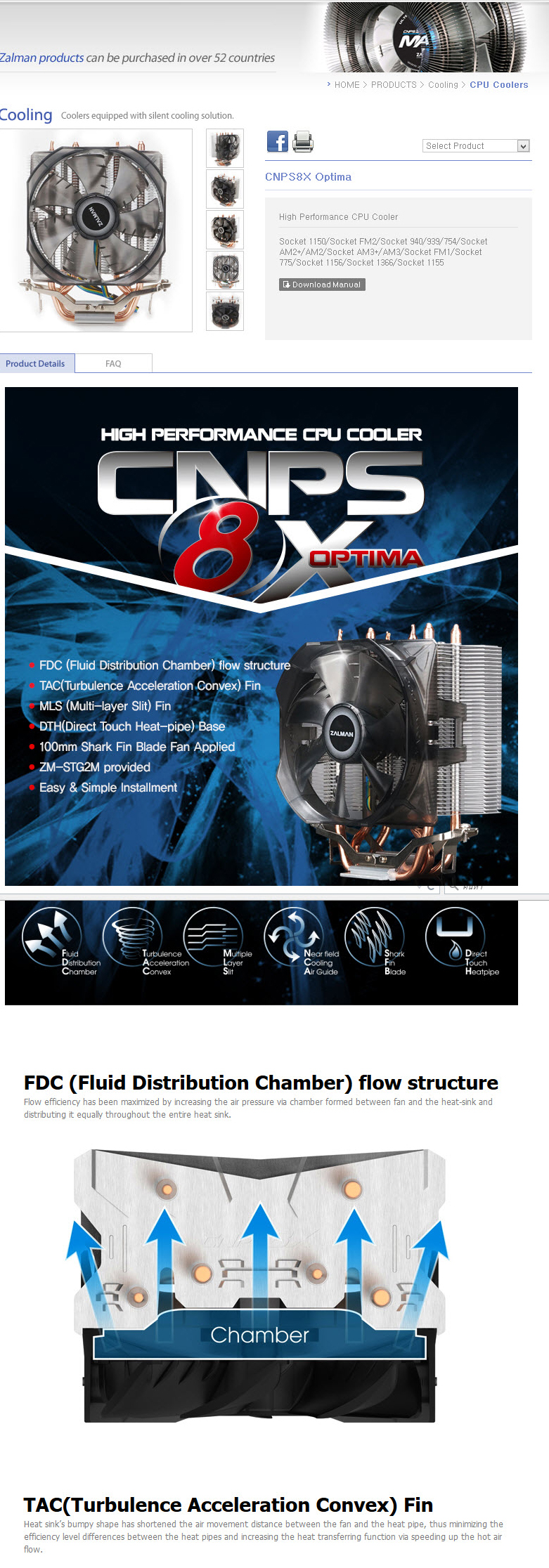 1 ZALMAN CNPS8X Optima High Performance CPU Cooler With AMD 1 ZALMAN CNPS8X Optima High Performance CPU Cooler With AMD