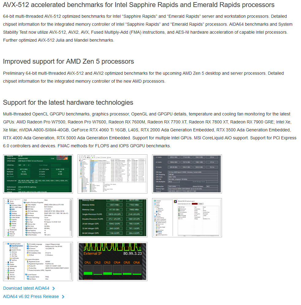 Welcome to Vmodtech.com : | AIDA64 เวอร์ชั่นใหม่พร้อมรองรับซีพียู AMD Ryzen 8000 สถาปัตย์ ZEN5 ...